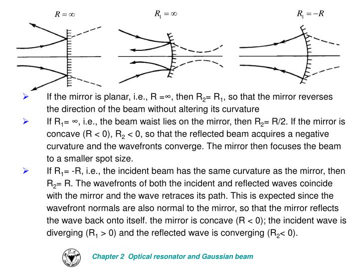 PPT - Chapter 2 Optical Resonator and Gaussian Beam optics PowerPoint ...
