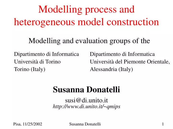 PPT - Modelling process and heterogeneous model construction PowerPoint ...