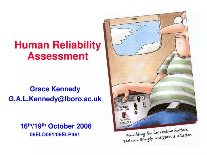 PPT - Human Reliability Assessment PowerPoint Presentation, free ...