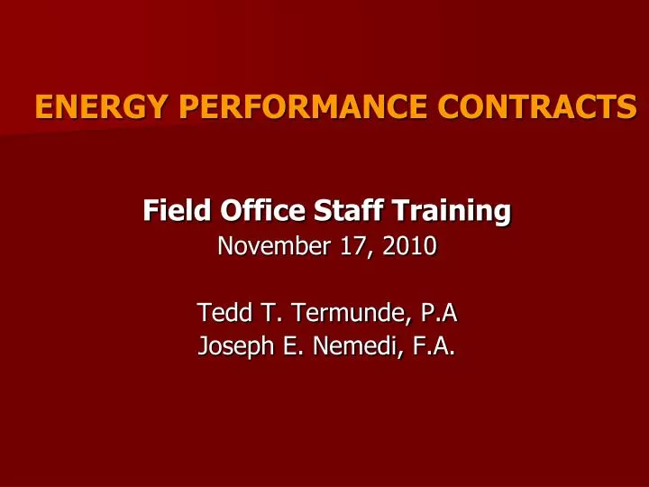 PPT - ENERGY PERFORMANCE CONTRACTS PowerPoint Presentation, free ... PPT - ENERGY PERFORMANCE CONTRACTS PowerPoint Presentation, free ...