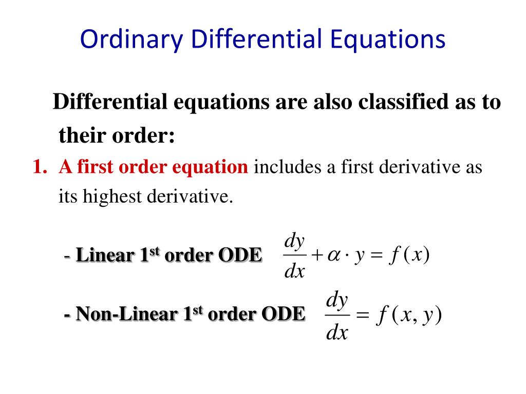 PPT PART 7 Ordinary Differential Equations ODEs PowerPoint