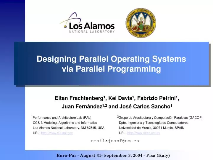 Ppt Designing Parallel Operating Systems Via Parallel Programming 5158