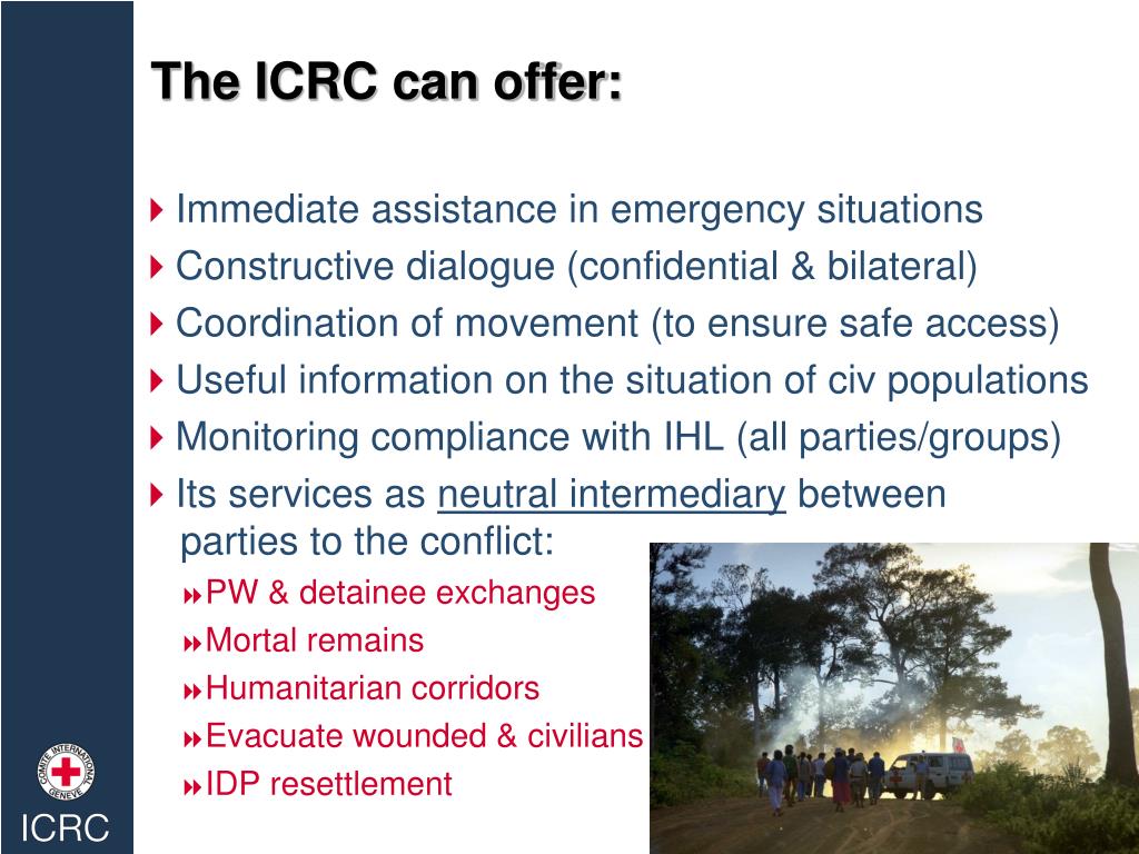 PPT - THE INTERNATIONAL COMMITTEE OF THE RED CROSS (ICRC) & CIVIL ...