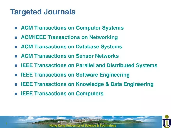PPT - Targeted Journals PowerPoint Presentation, free download - ID:4159089