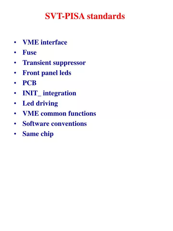 PPT - SVT-PISA standards PowerPoint Presentation, free download - ID ...