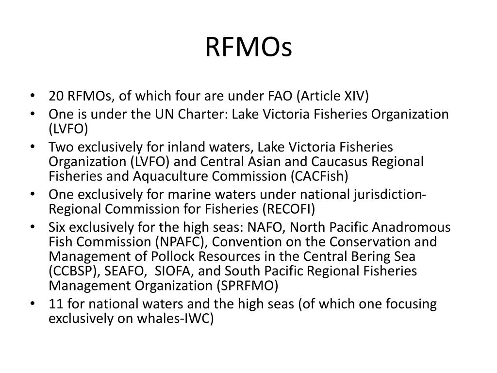 PPT - Global Legal I nstruments and Regional Fisheries Management ...