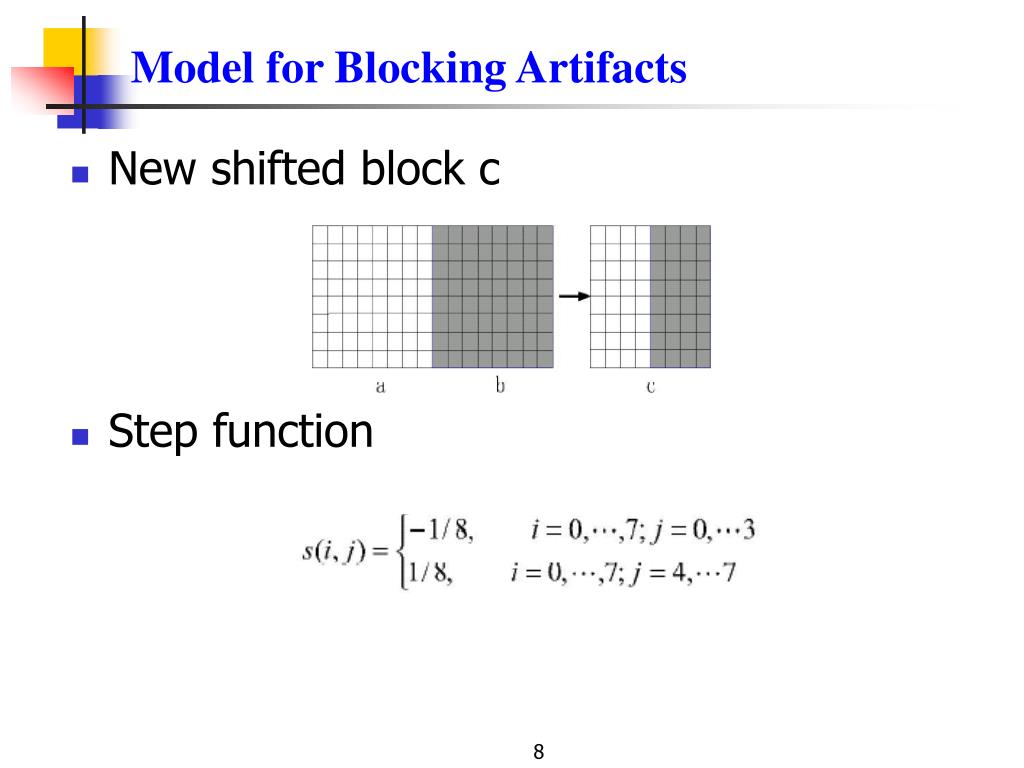 PPT - Reduction of blocking artifacts in DCT-coded images PowerPoint ... PPT - Reduction of blocking artifacts in DCT-coded images PowerPoint ...