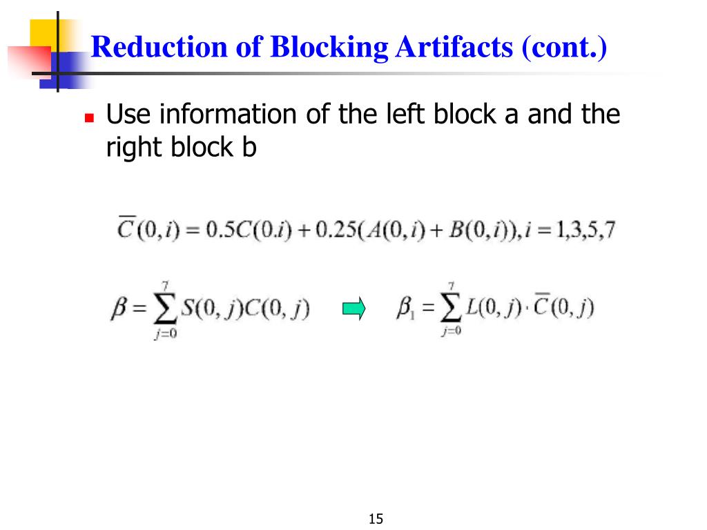 PPT - Reduction of blocking artifacts in DCT-coded images PowerPoint ... PPT - Reduction of blocking artifacts in DCT-coded images PowerPoint ...