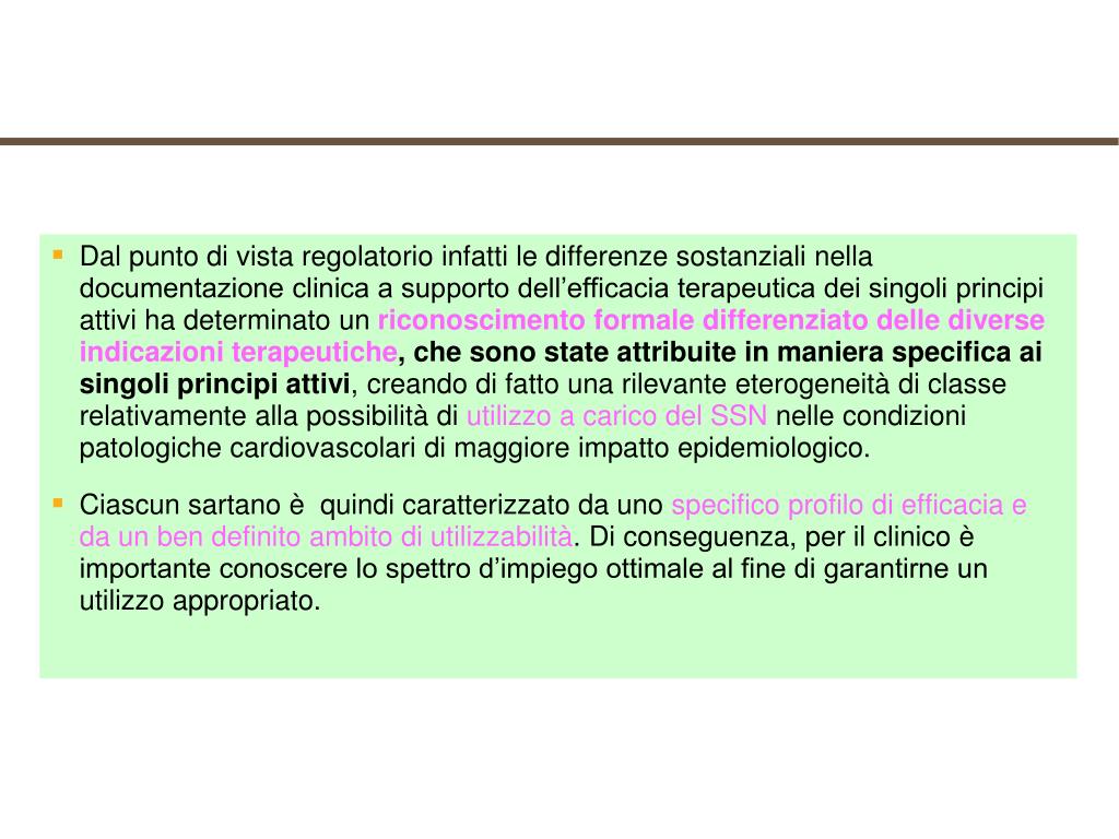 PPT - Criteri di scelta dei Sartani nel rispetto dell’appropriatezza ...