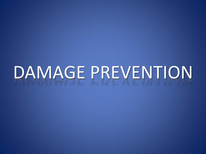 PPT - DAMAGE PREVENTION PowerPoint Presentation - ID:4161960
