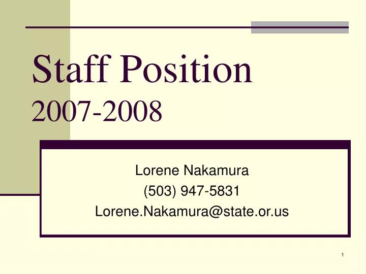 PPT - Staff Position 2007-2008 PowerPoint Presentation, free download ...