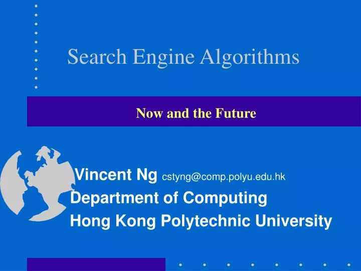 PPT - Search Engine Algorithms PowerPoint Presentation, free download ...