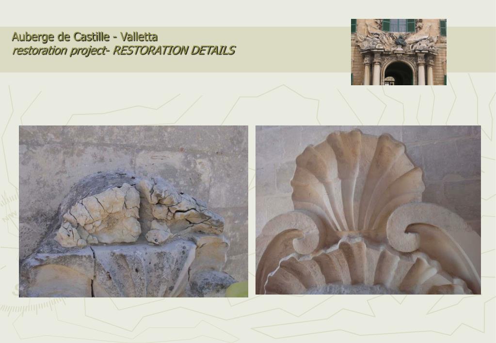 PPT - AUBERGE DE CASTILLE VALLETTA RESTORATION OF EXTERNAL FACADES ...