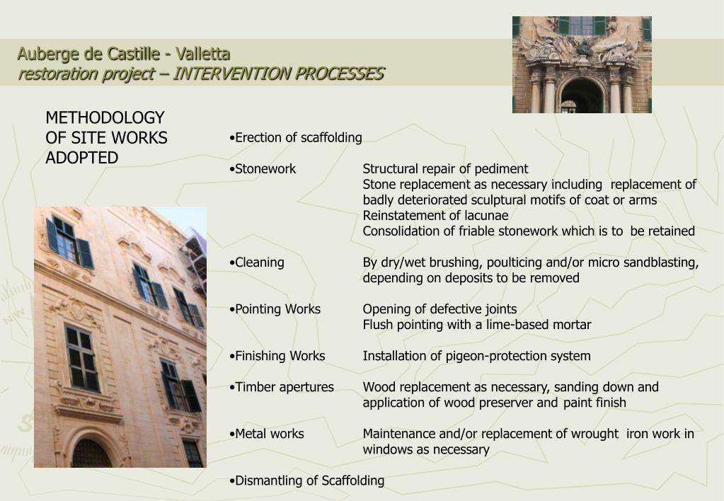 PPT - AUBERGE DE CASTILLE VALLETTA RESTORATION OF EXTERNAL FACADES ...