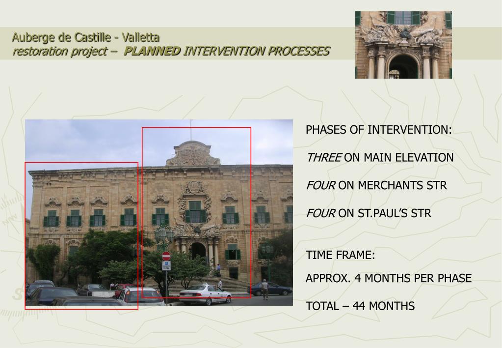 PPT - AUBERGE DE CASTILLE VALLETTA RESTORATION OF EXTERNAL FACADES ...