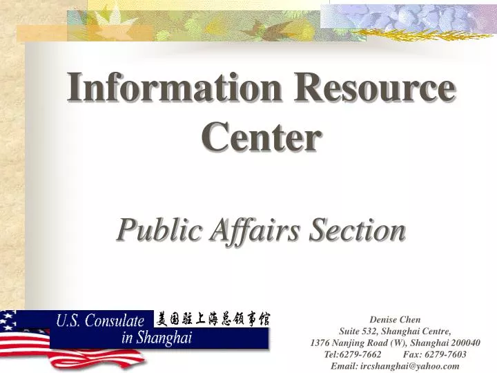 PPT - Information Resource Center Public Affairs Section PowerPoint ...