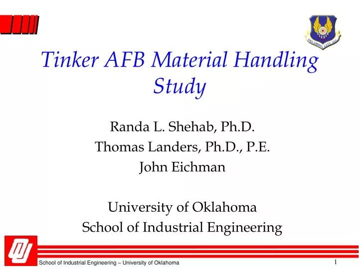 PPT - Tinker AFB Material Handling Study PowerPoint Presentation, free ...