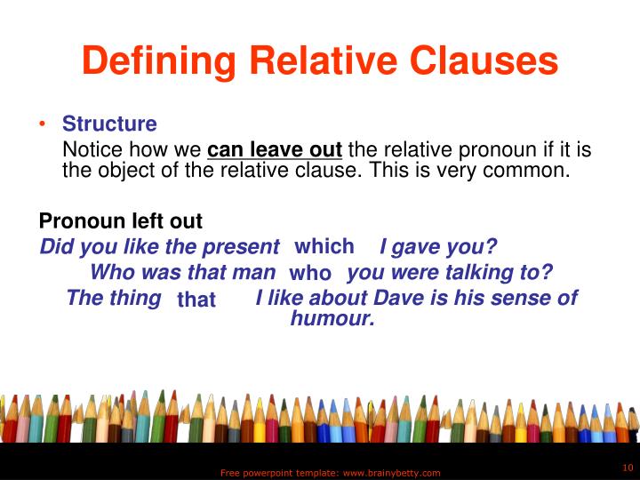 PPT - Relative Clauses PowerPoint Presentation - ID:4164065