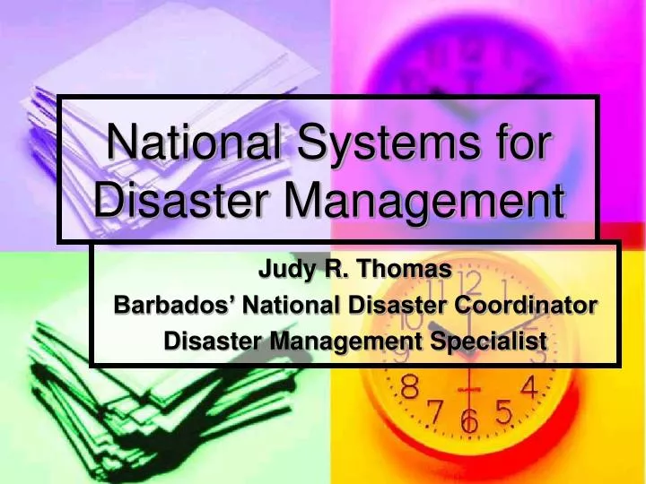 PPT - National Systems for Disaster Management PowerPoint Presentation ...
