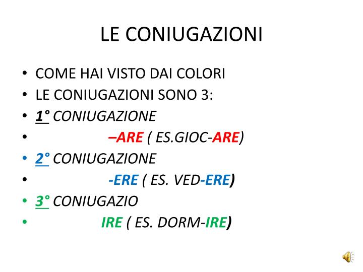 PPT - I VERBI PowerPoint Presentation - ID:4164687