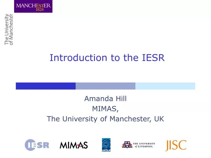 PPT - Introduction to the IESR PowerPoint Presentation, free download ...