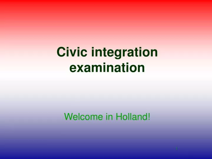 PPT - Civic integration examination PowerPoint Presentation, free ...