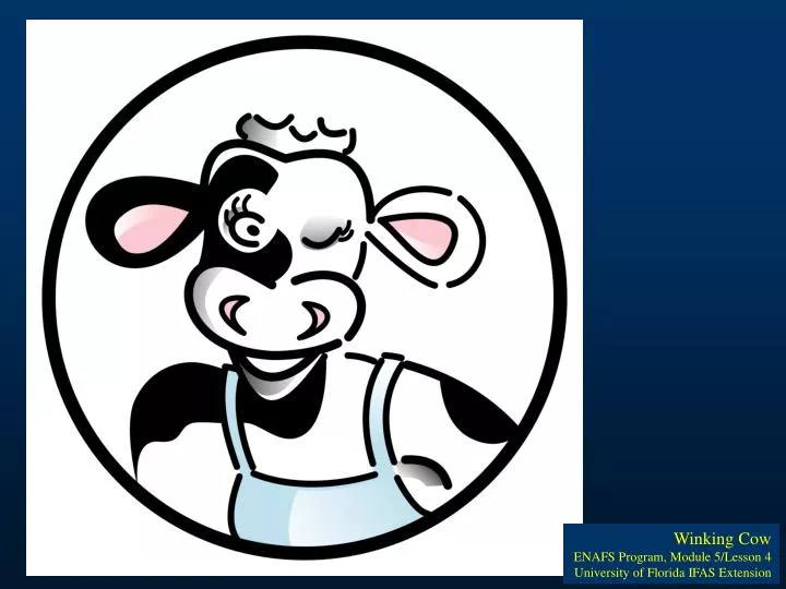 PPT - Winking Cow ENAFS Program, Module 5/Lesson 4 University of ...
