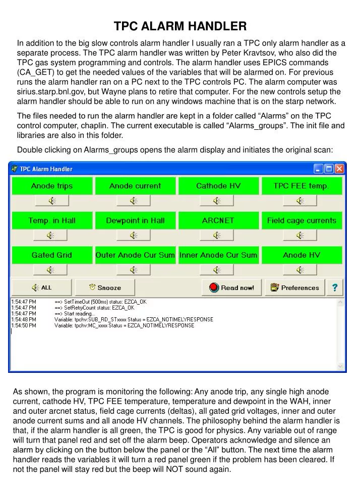 PPT - TPC ALARM HANDLER PowerPoint Presentation, free download - ID:4166078