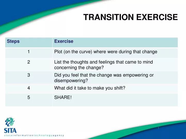 PPT - Transition Exercise PowerPoint Presentation, free download - ID ...