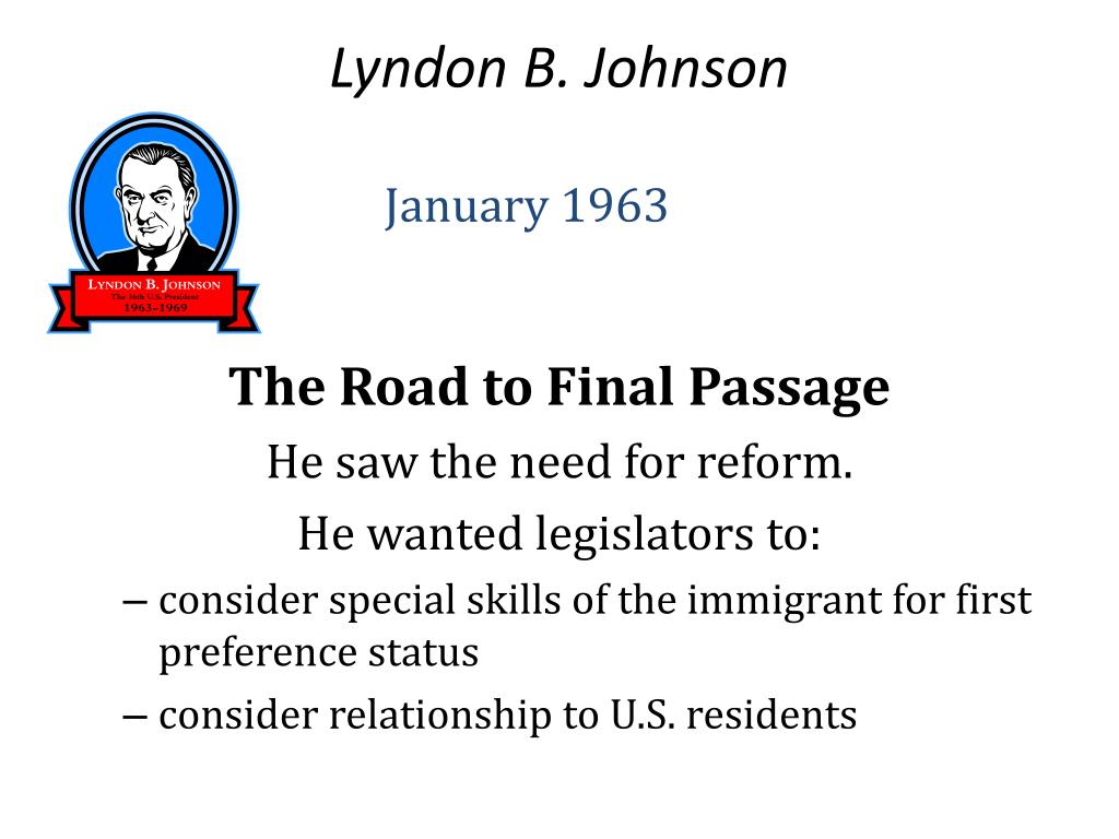 PPT - Immigration Law of 1965 PowerPoint Presentation, free download ...