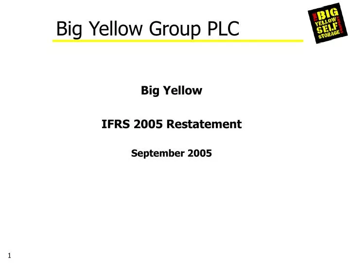 PPT - Big Yellow Group PLC PowerPoint Presentation, free download - ID ...