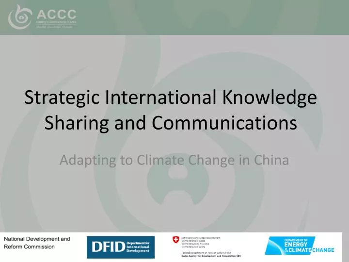 PPT - Strategic International Knowledge Sharing and Communications ...