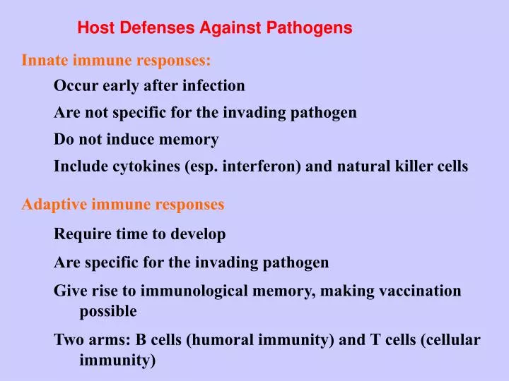 PPT - Host Defenses Against Pathogens PowerPoint Presentation, free ...