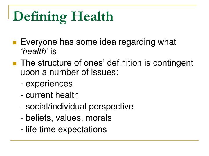 PPT - DETERMINANTS OF (ILL)-HEALTH PowerPoint Presentation - ID:4167511