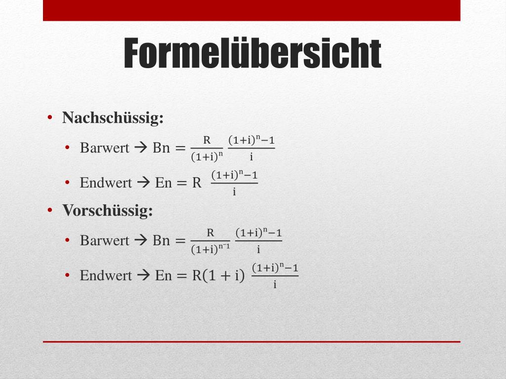 PPT - Rentenrechnung Miriam Egg, Gloria Urbani PowerPoint Presentation ...