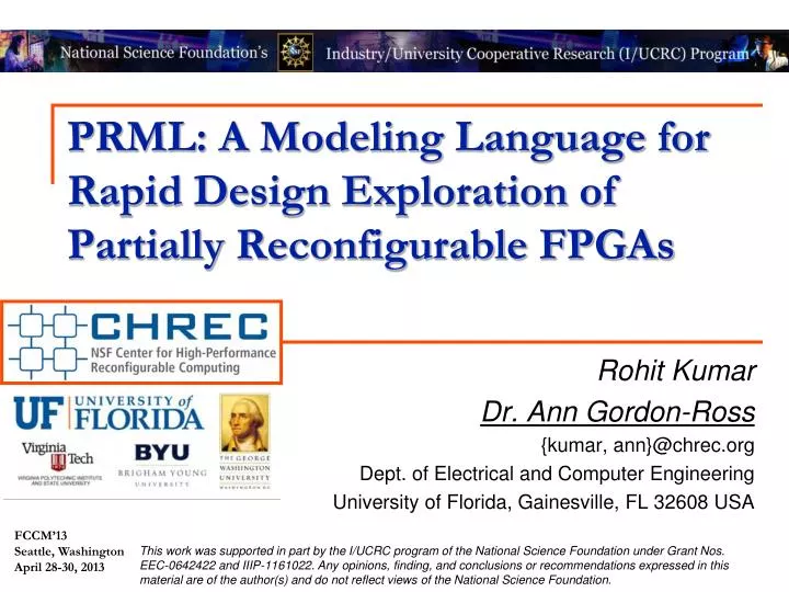 Ppt Prml A Modeling Language For Rapid Design Exploration Of