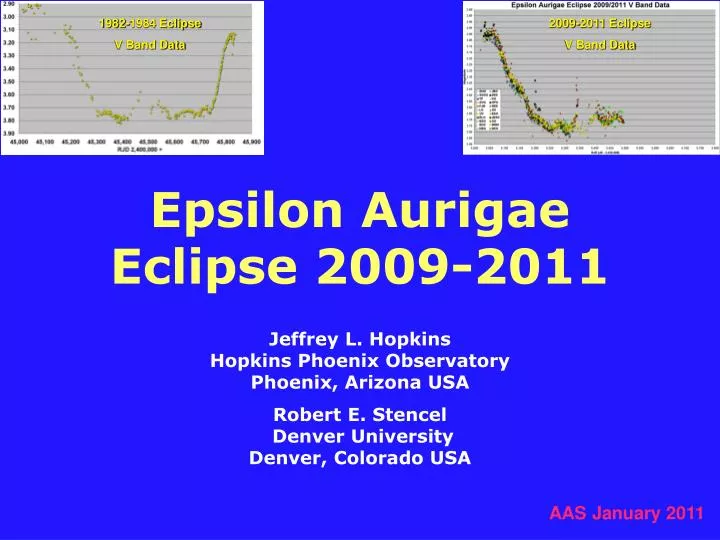 PPT - Epsilon Aurigae Eclipse 2009-2011 PowerPoint Presentation, free ...