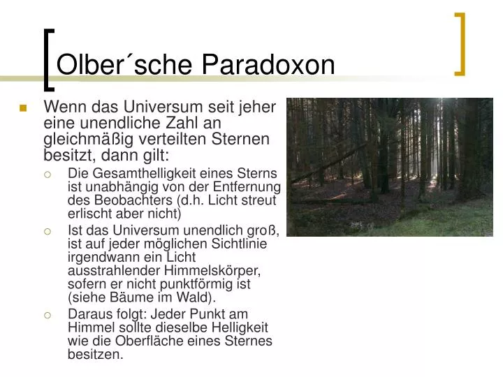PPT - Olber´sche Paradoxon PowerPoint Presentation, free download - ID ...