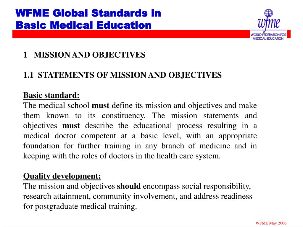 PPT - WFME WORLD FEDERATION FOR MEDICAL EDUCATION PowerPoint ...