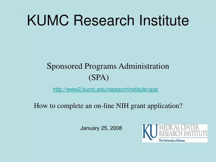 PPT - KUMC Research Institute PowerPoint Presentation, free download ...