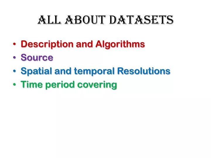 PPT - All about DATASETS PowerPoint Presentation, free download - ID ...