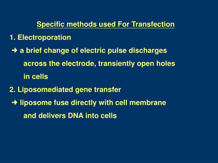 PPT - DNA transfection PowerPoint Presentation - ID:4170967