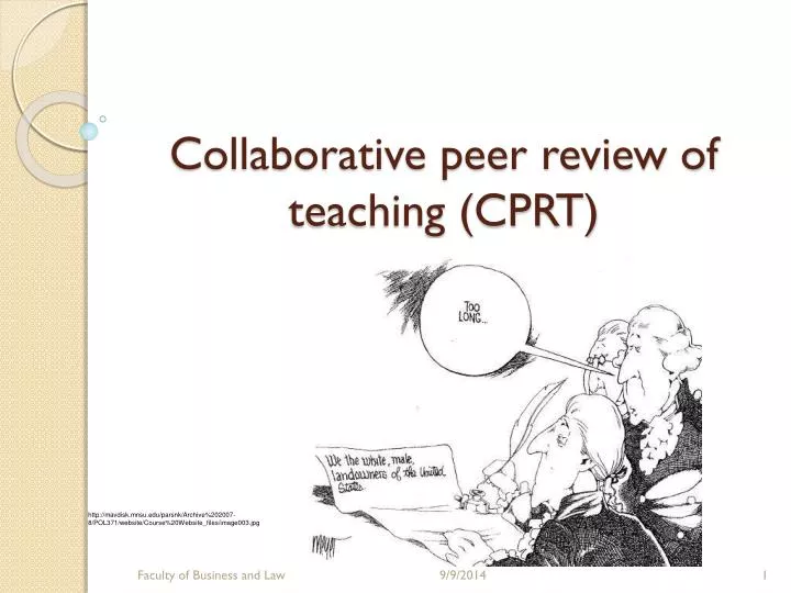 PPT - Collaborative peer review of teaching (CPRT) PowerPoint ...