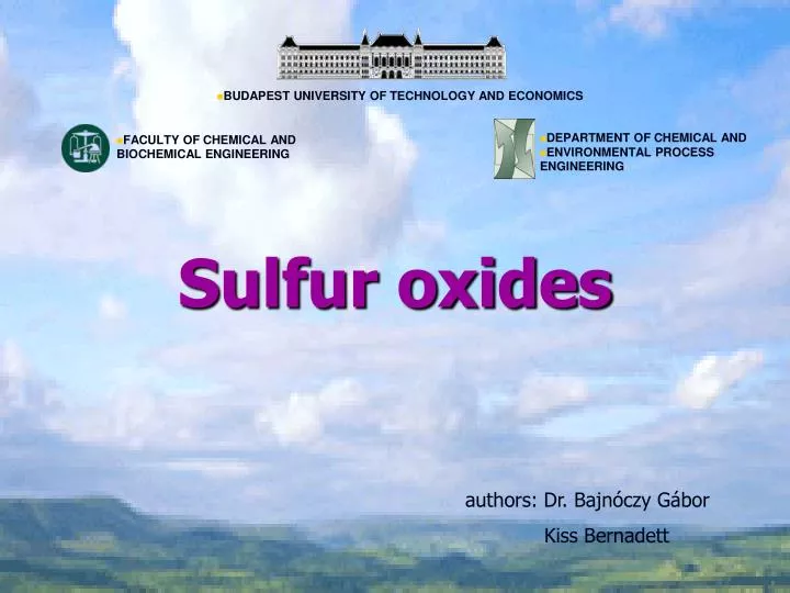 PPT - Sulfur oxides PowerPoint Presentation, free download - ID:4172151