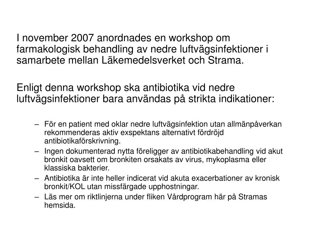 PPT - Användningen av luftvägsantibiotika minskade under början av 2000 ...