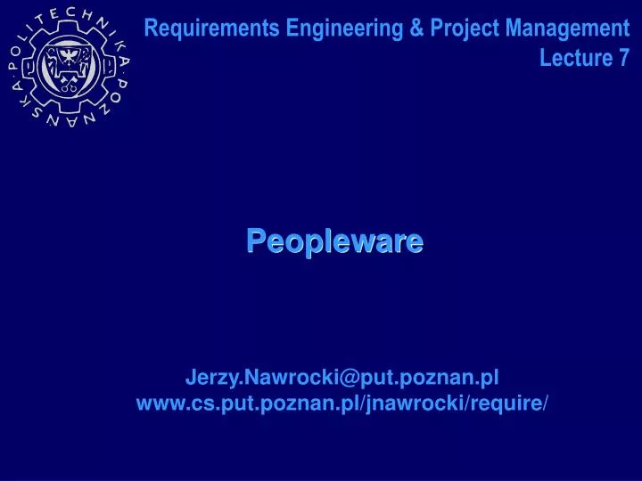 PPT - Peopleware PowerPoint Presentation, free download - ID:4172526