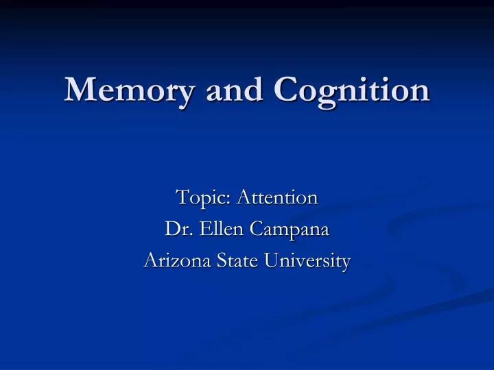 PPT - Memory and Cognition PowerPoint Presentation, free download - ID ...