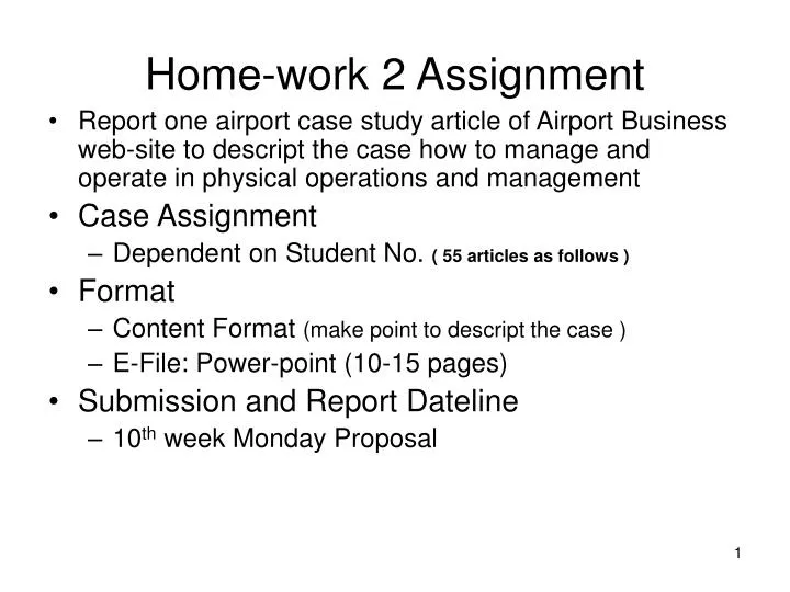 PPT - Home-work 2 Assignment PowerPoint Presentation, free download ...