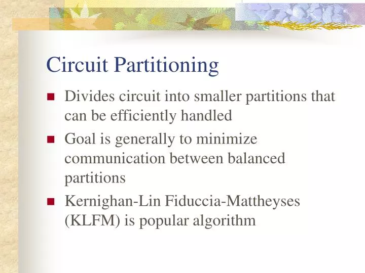 PPT - Circuit Partitioning PowerPoint Presentation, free download - ID ...
