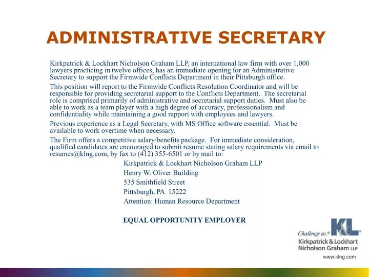 PPT - ADMINISTRATIVE SECRETARY PowerPoint Presentation, free download ...
